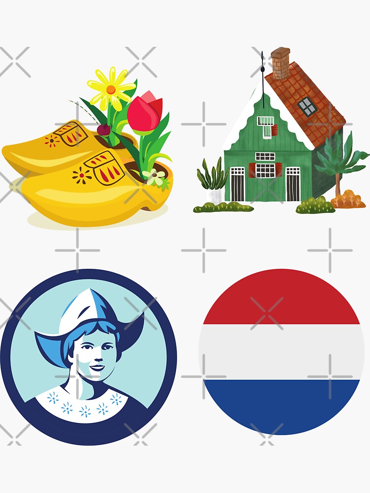 "Traditional Dutch" Sticker for Sale by ZenandShape | Redbubble