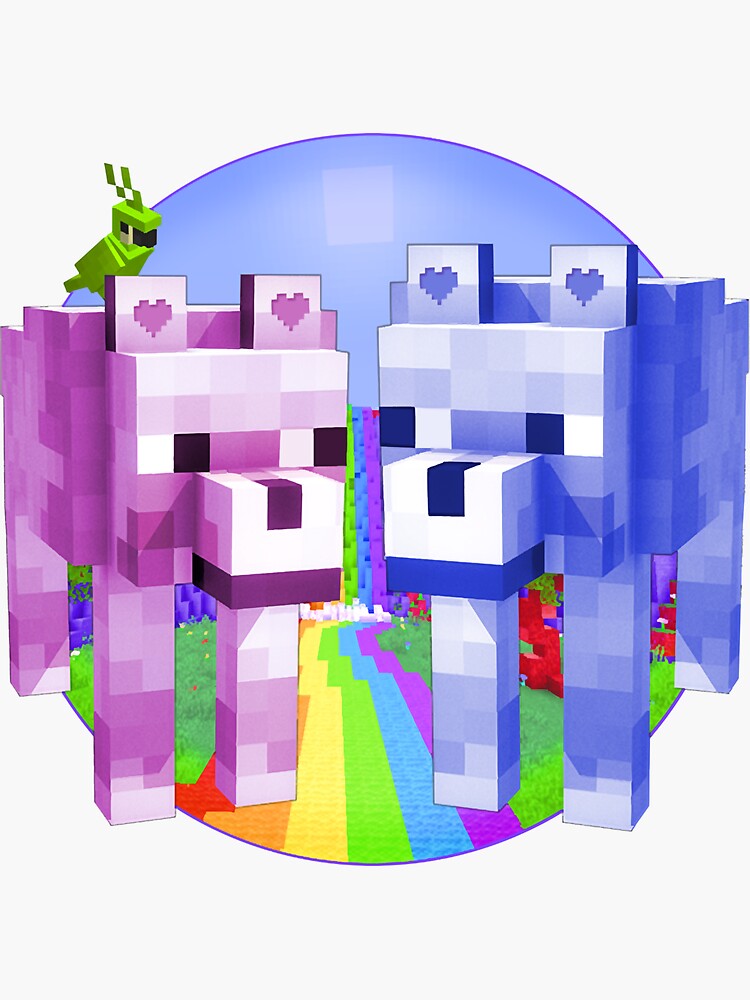 "Minecraft «Adorable Wolves» " Sticker for Sale by TelesIsabella ...