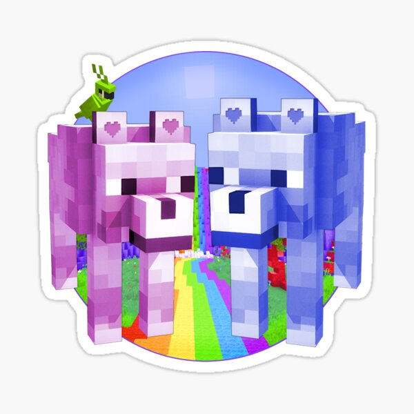 "Minecraft «Adorable Wolves» " Sticker for Sale by TelesIsabella ...