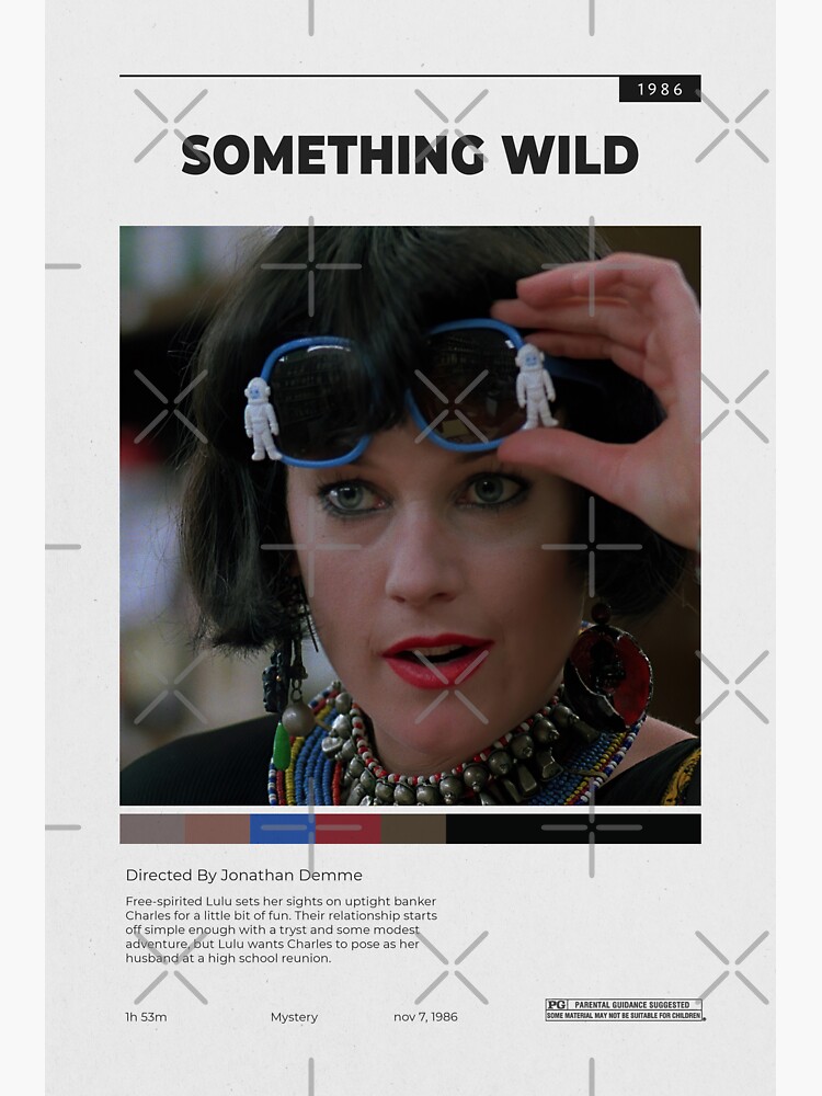 "Something wild movie poster 1986, mystery " Sticker for Sale by ...