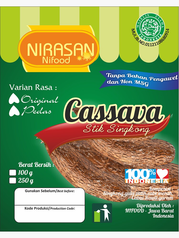 "Stik Singkong / Cassava Stick Of Indonesian Traditional Food" Sticker ...