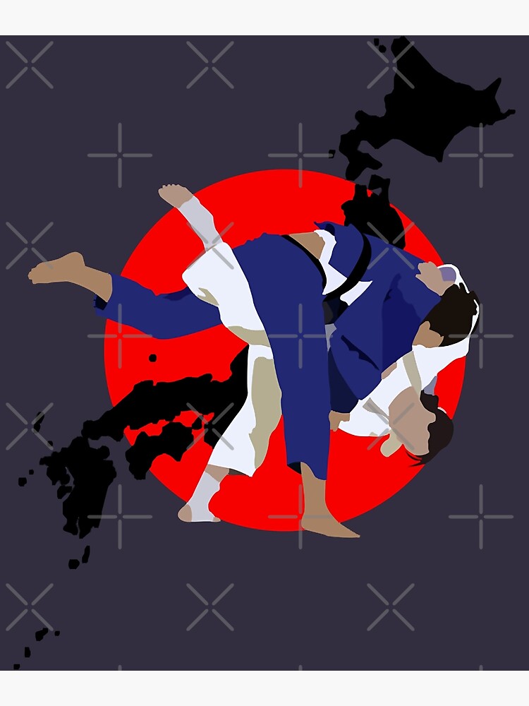 "Red Japanese Japan Judo belt sport drawing" Poster for Sale by ...