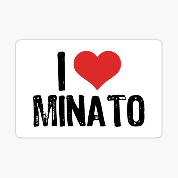 "I Love Minato" Sticker for Sale by samcloverhearts | Redbubble