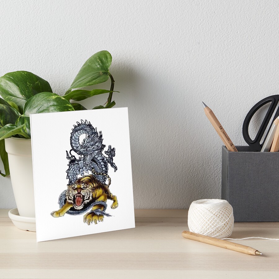 Lámina Rígida «gran Idea Del Dragón Japonés Tradicional Tatuaje De