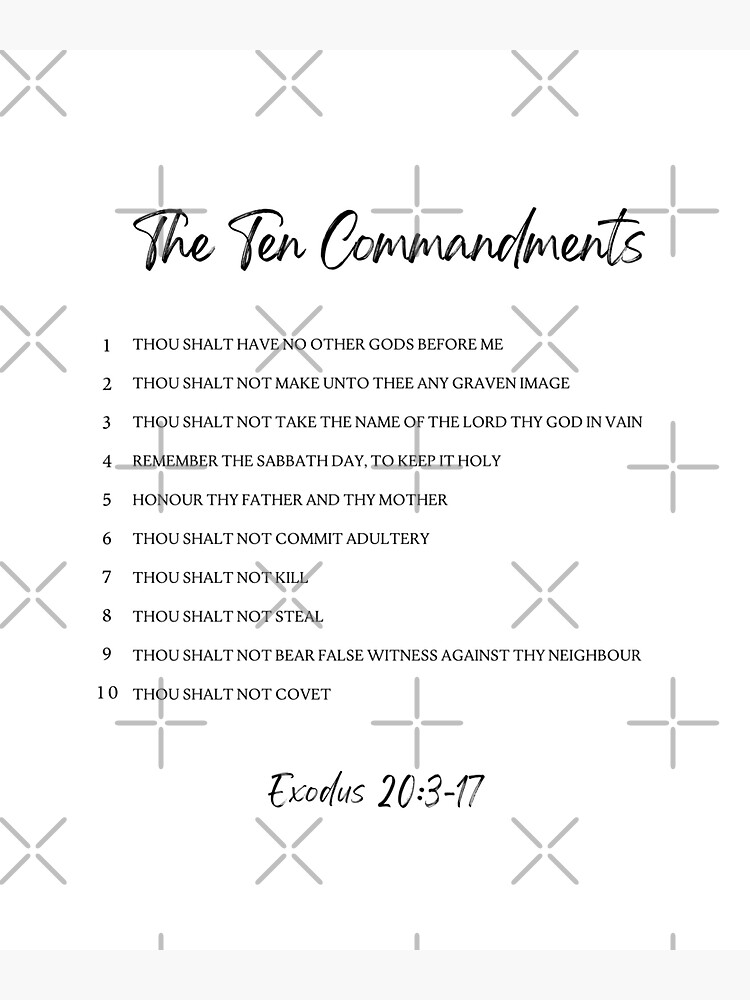 "Exodus 20: 3-17 Ten Commandments" Sticker for Sale by ChristLike-Js ...