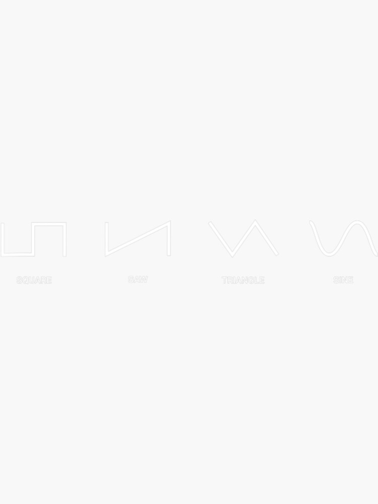 "Synthesizer Audio Waveform" Sticker for Sale by JinkiKeyto | Redbubble