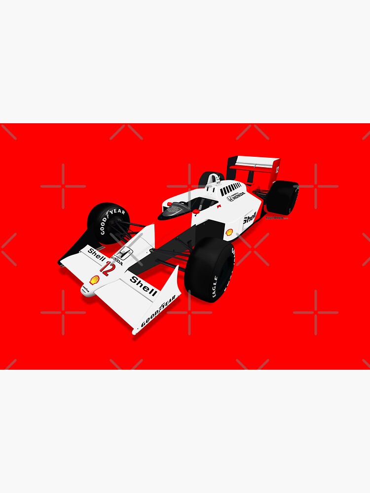 "McLaren MP4/4 - Ayrton Senna" Sticker for Sale by JageOwen | Redbubble