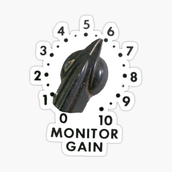 "Monitor Gain" Sticker by circuitsnap | Redbubble