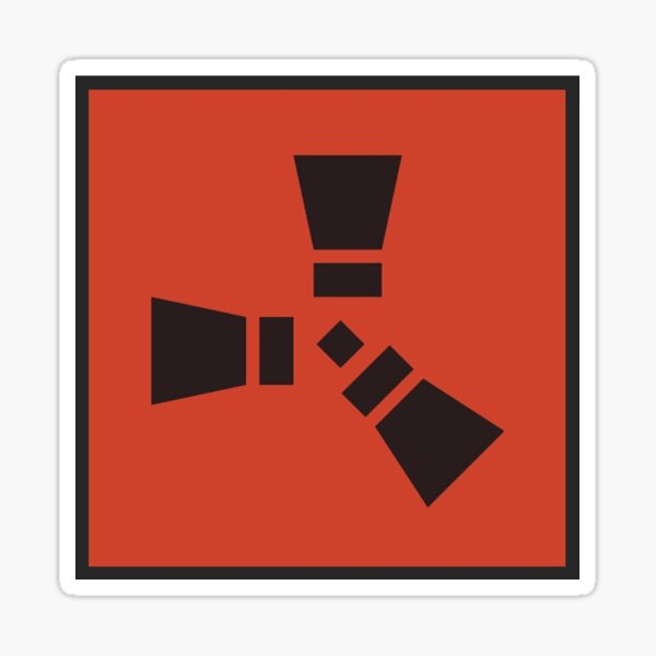 "rust game symbol" Sticker for Sale by Fraser66420 | Redbubble