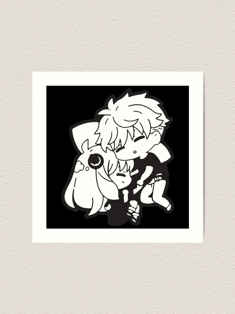 "Loid And Anya Forger Chibi Black And White" Art Print for Sale by ...