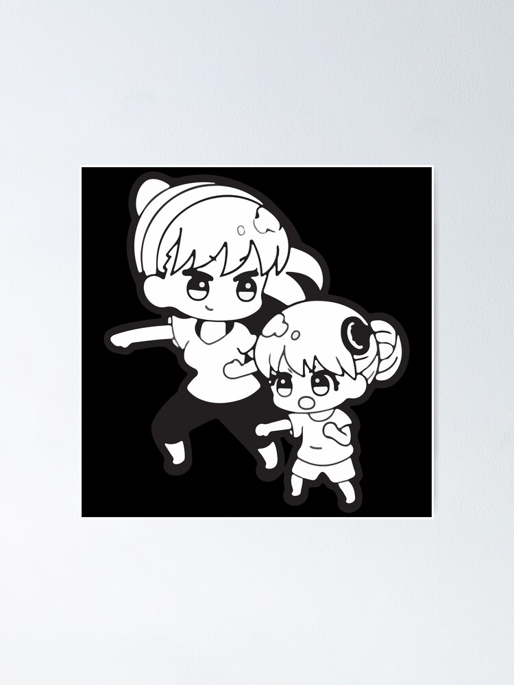 "Yor And Anya Forger Chibi Black And White" Poster for Sale by ...