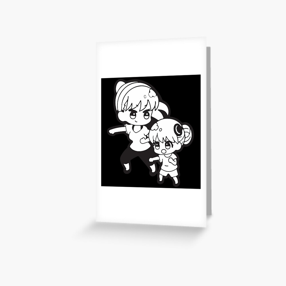 "Yor And Anya Forger Chibi Black And White" Greeting Card for Sale by ...
