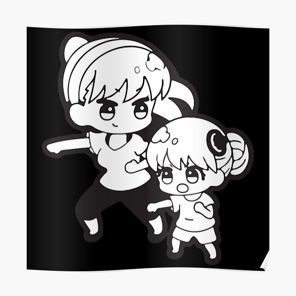 "Yor And Anya Forger Chibi Black And White" Poster for Sale by ...