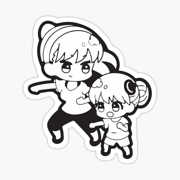 Pegatina «Yor And Anya Forger Chibi Blanco Y Negro» de MangaMolly ...
