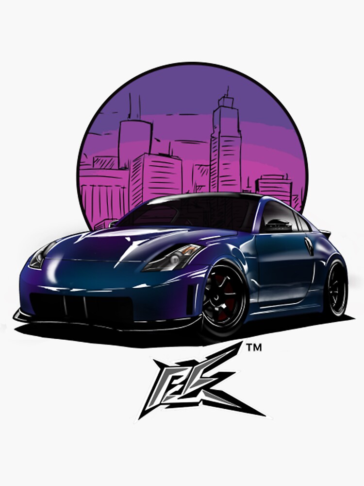 "Nissan 350z T-Shirtnismo 350z pearl deep blue " Sticker for Sale by ...