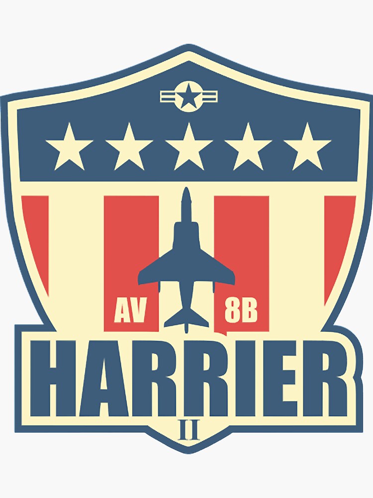 "AV-8B Harrier II Patch " Sticker for Sale by PopCultureClote | Redbubble