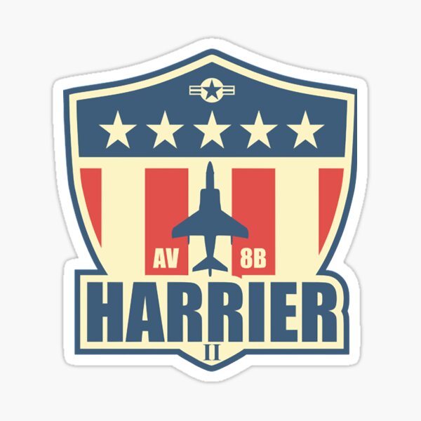 "AV-8B Harrier II Patch " Sticker for Sale by PopCultureClote | Redbubble