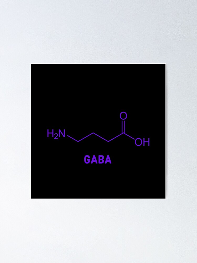 "Chemical Structure of GABA Design" Poster for Sale by SleepMeekx ...
