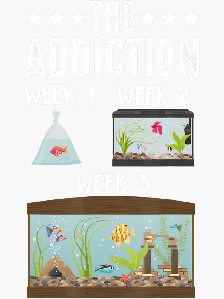 "The Addiction Fish Lovers Aquarium" Sticker for Sale by XanxiMun ...