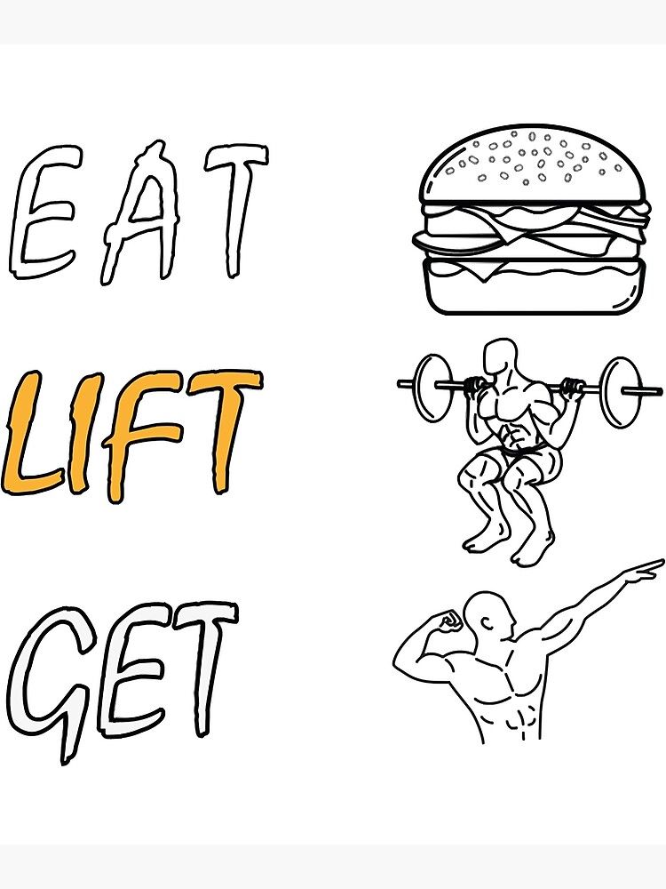 "Eat Burger Lift Heavy Get Thiccc GYM Bodybuilding motivation Funny ...