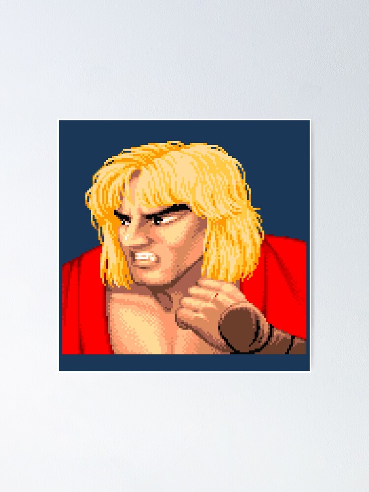 "SF2 CHAMPION EDITION KEN FACE OFF 2P" Poster for Sale by PIXLTEES ...