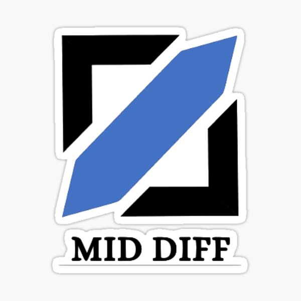 "MID diff" Sticker for Sale by ALNIC22 | Redbubble