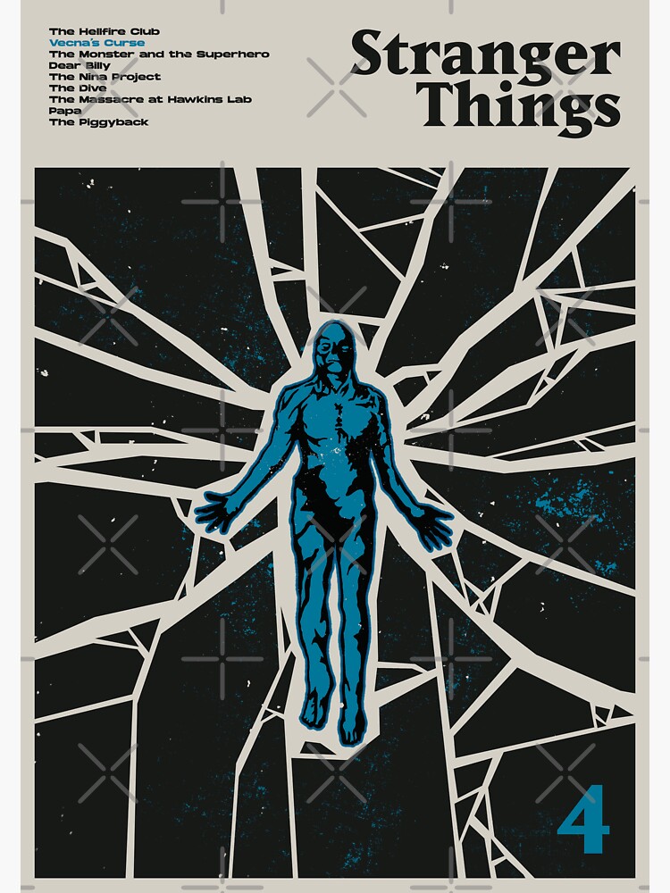 "Stranger Things Season 4 Poster Art" Sticker for Sale by chuuyatrash ...