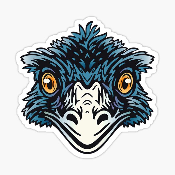 "Big Daddy Emu Australian " Sticker for Sale by headpossum | Redbubble