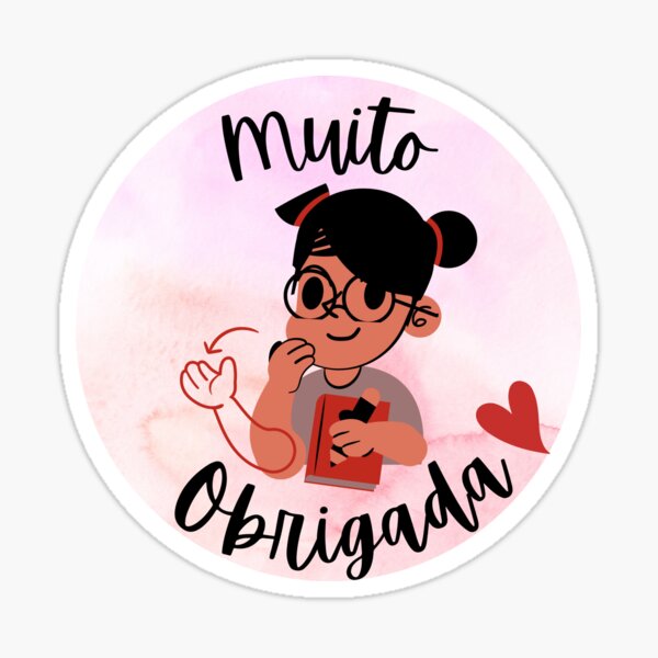 "Muito Obrigada Thank You So Much Thank You in Sign Language" Sticker ...