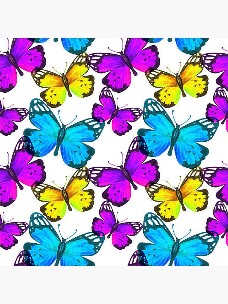 "Small Colorful Butterflies Pattern Pretty Looks On Our T-Shirt Dresses ...