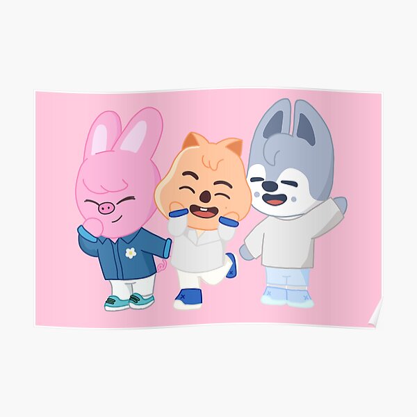 "STRAY KIDS (SKZOO) 3Racha" Poster for Sale by LilMissRandom17 | Redbubble