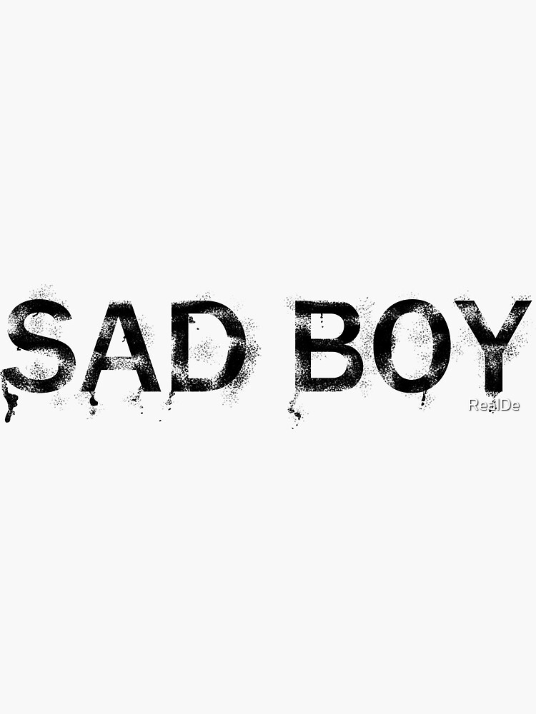 "Sad Boy" Sticker for Sale by RealDe | Redbubble