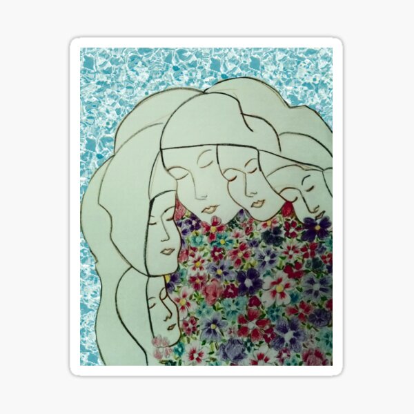 "Dreamers of flowers" Sticker for Sale by Evone | Redbubble