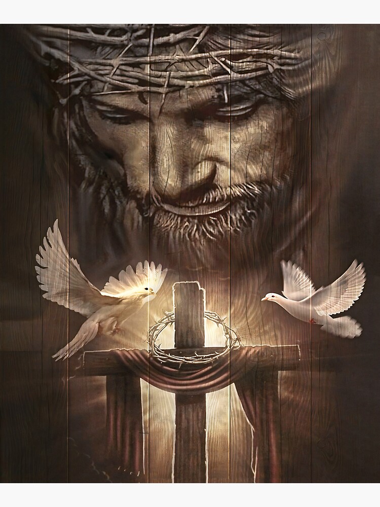 "Cross of Truth Jesus Christ And Pigeon" Sticker for Sale by AtmanJosef ...
