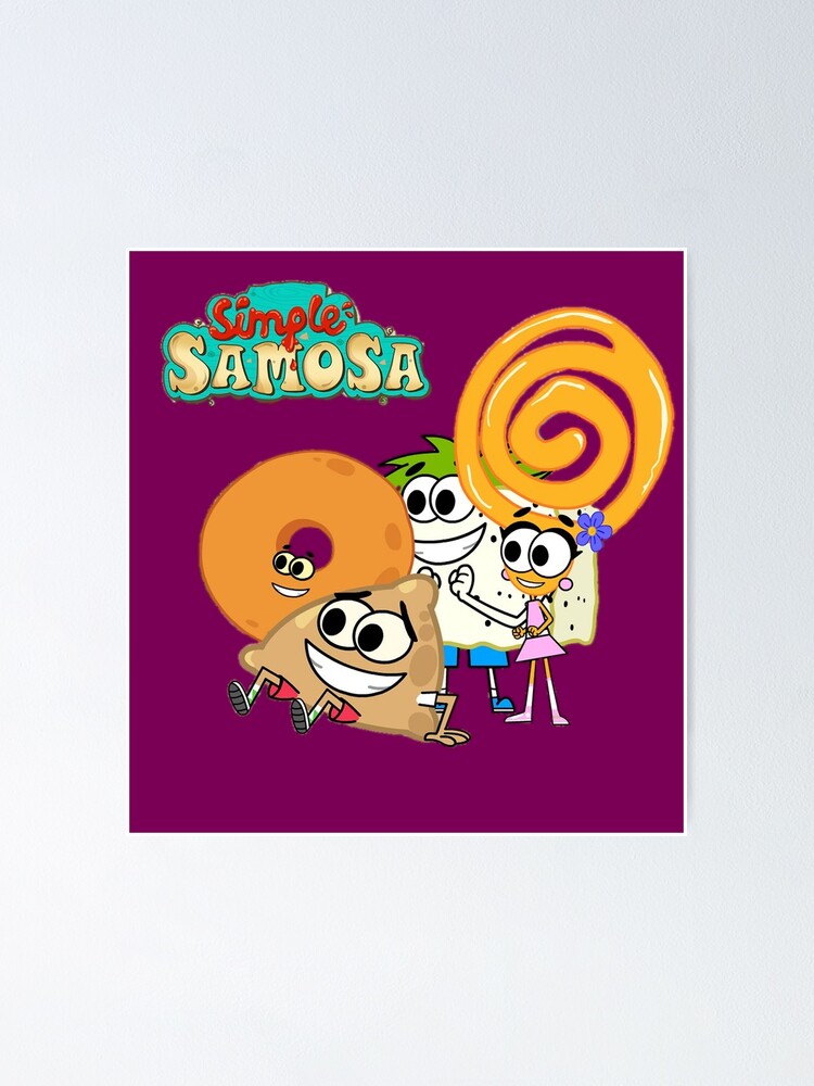 "Simple samosa cartoon" Poster for Sale by Fa5ad | Redbubble