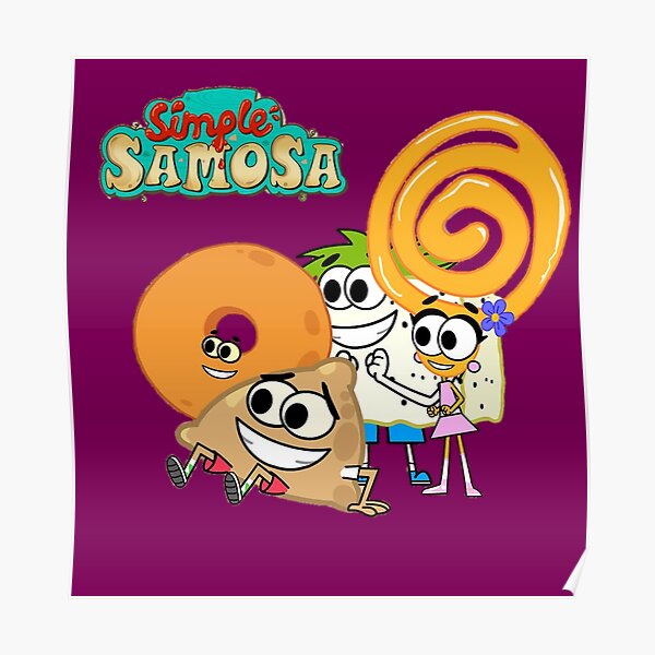 "Simple samosa cartoon" Poster for Sale by Fa5ad | Redbubble