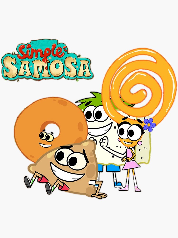 "Simple samosa cartoon" Sticker for Sale by Fa5ad | Redbubble