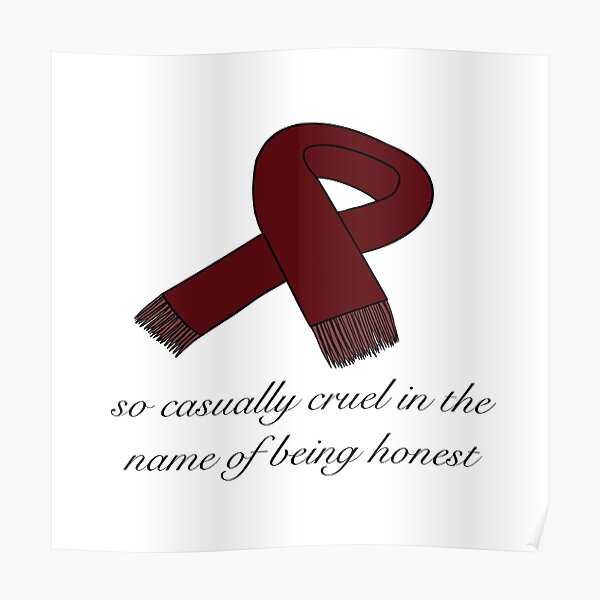 "Taylor Swift All Too Well red Scarf with lyrics" Poster for Sale by ...