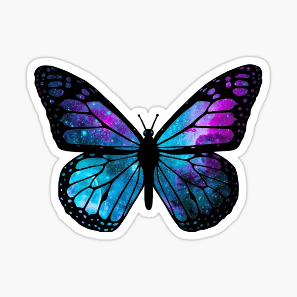 "Galactic Butterfly " Sticker for Sale by Jessay | Redbubble