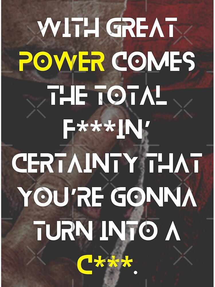 With Great Power..... | Billy Butcher Quote | The Boys Premium Matte ...