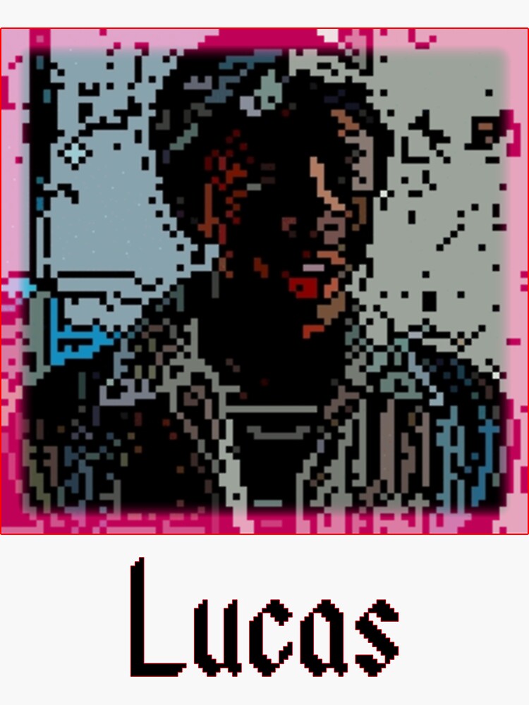 "Stranger Pixel Collection "Lucas"" Sticker for Sale by 9OhmShy | Redbubble