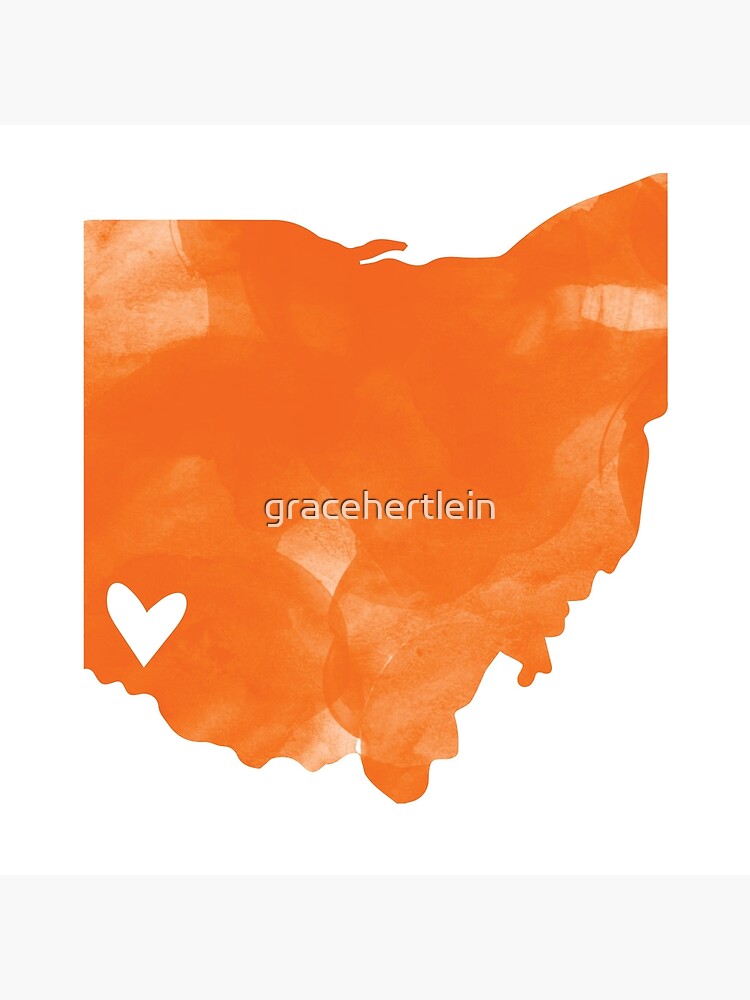 "Cincinnati, Ohio –– orange" Poster by gracehertlein | Redbubble