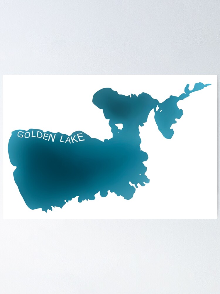 "Golden Lake Map Online" Poster for Sale by kbracey-meraki | Redbubble