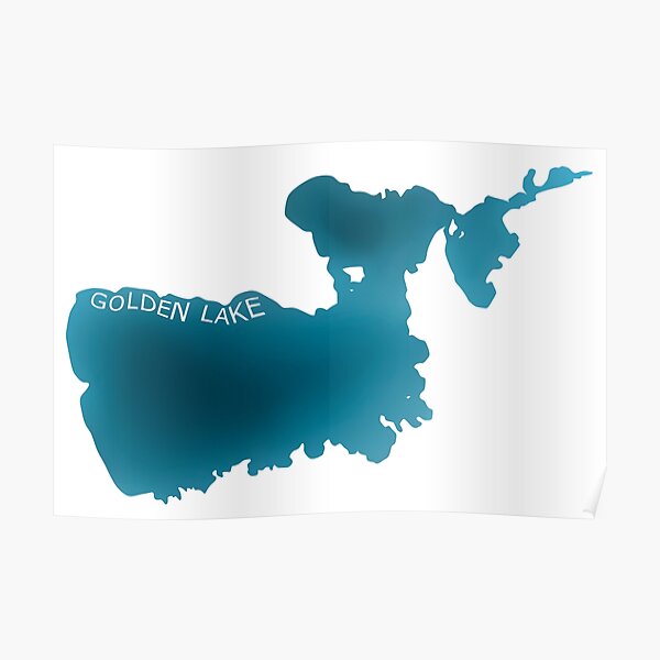 "Golden Lake Map Online" Poster for Sale by kbracey-meraki | Redbubble