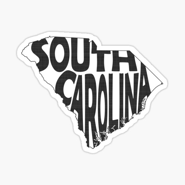"South Carolina State Word Art" Sticker by surgedesigns | Redbubble