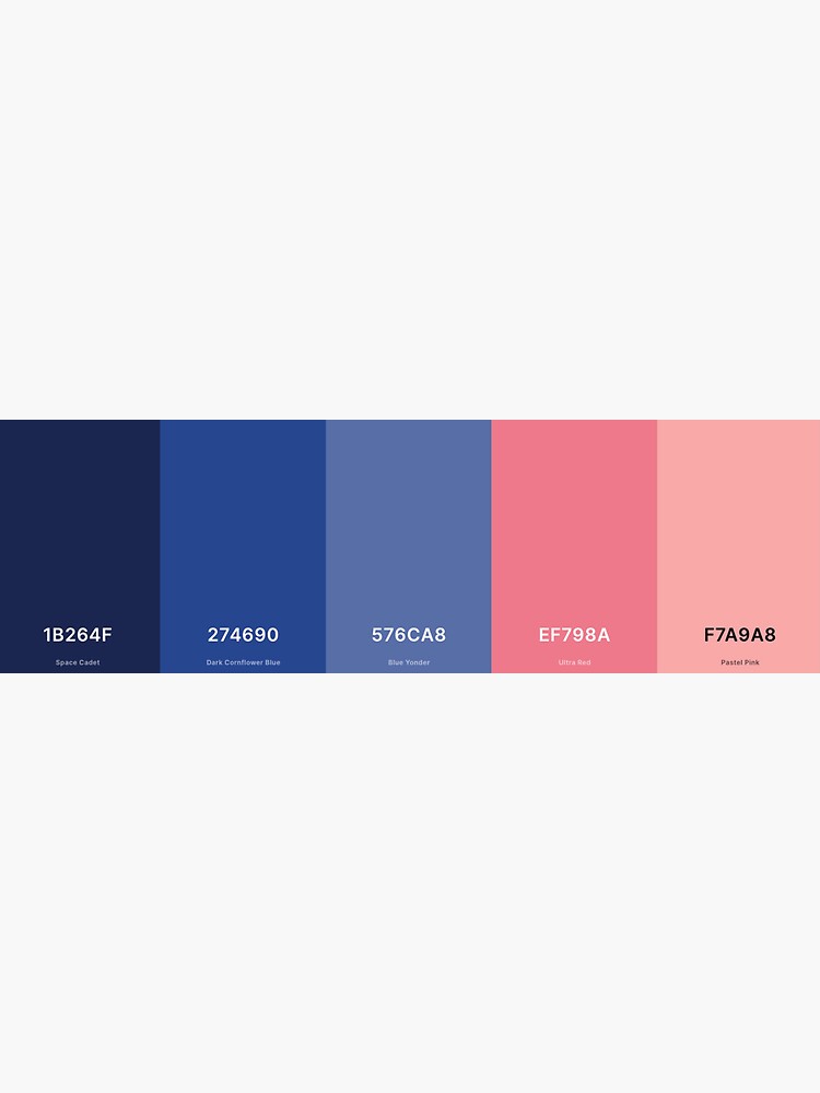 "Blue and Pink Color Palette" Sticker for Sale by michela313 | Redbubble