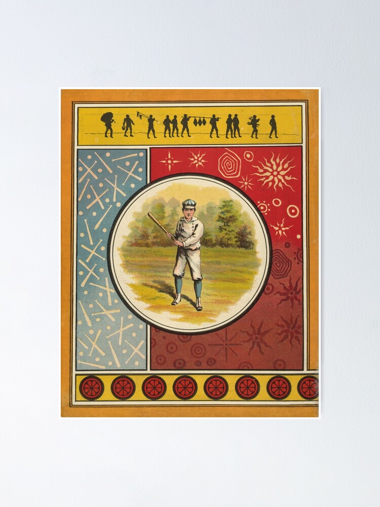 Póster «Béisbol ABC 1885 - serie de ilustraciones de libros antiguos n ...