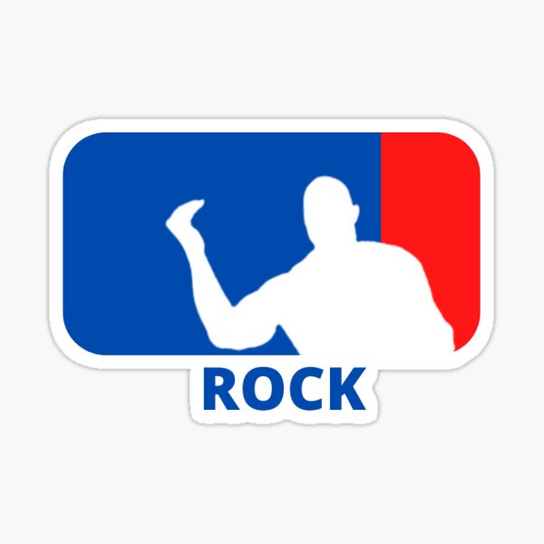 "The Rock" Sticker for Sale by WrestleWrap | Redbubble