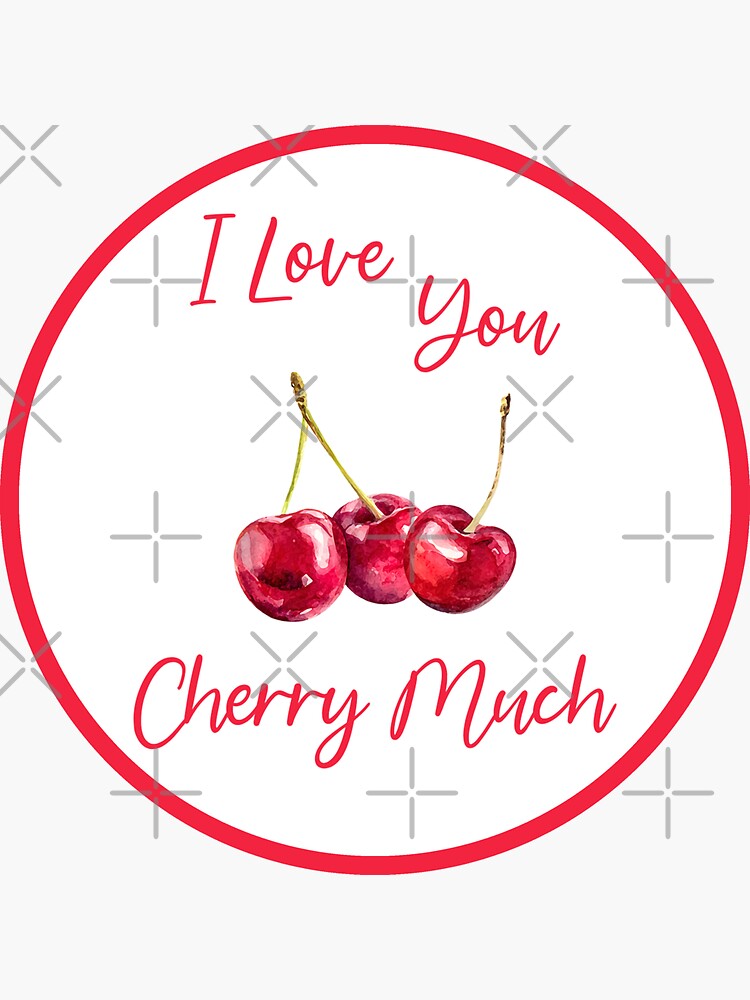 "I Love You Cherry Much" Sticker for Sale by Blok45 | Redbubble