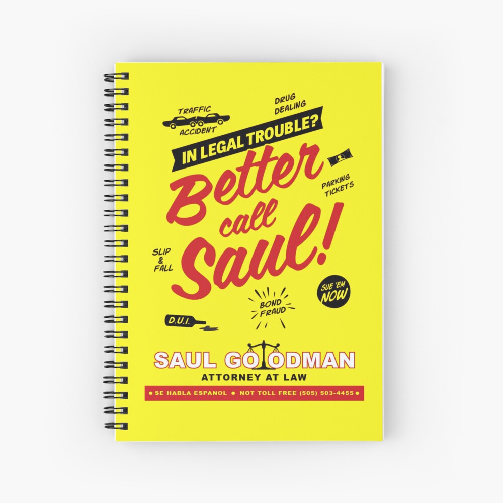 "Better Call Saul | Saul Goodman | Breaking Bad " Spiral Notebook for ...